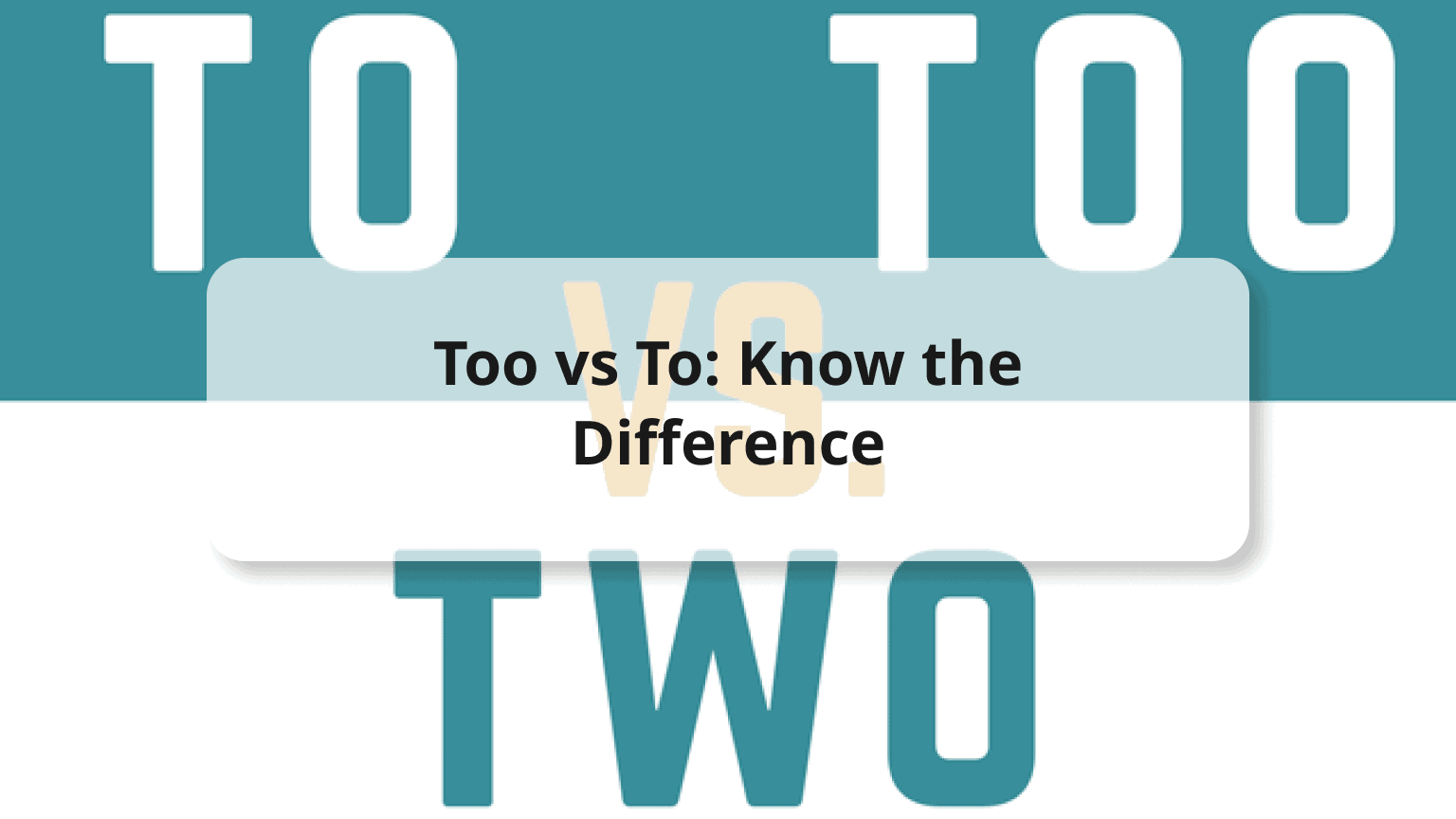 The Word Too In Spanish